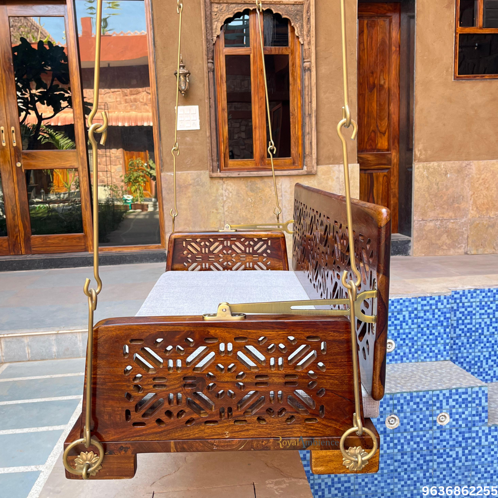 Wooden Reversible Swing/ Jhula for Living Room - AVI – Royal Ambience™