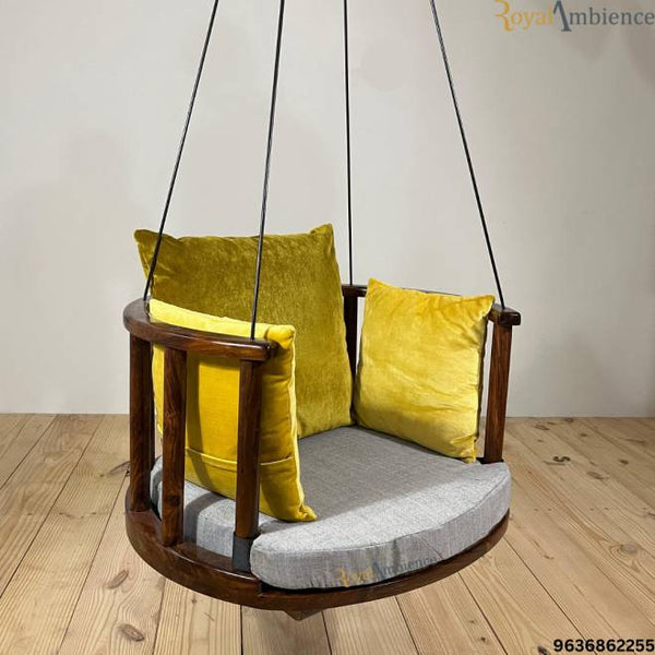 Wooden Jhula / Swing with Lift Wire - Aavya – Royal Ambience™