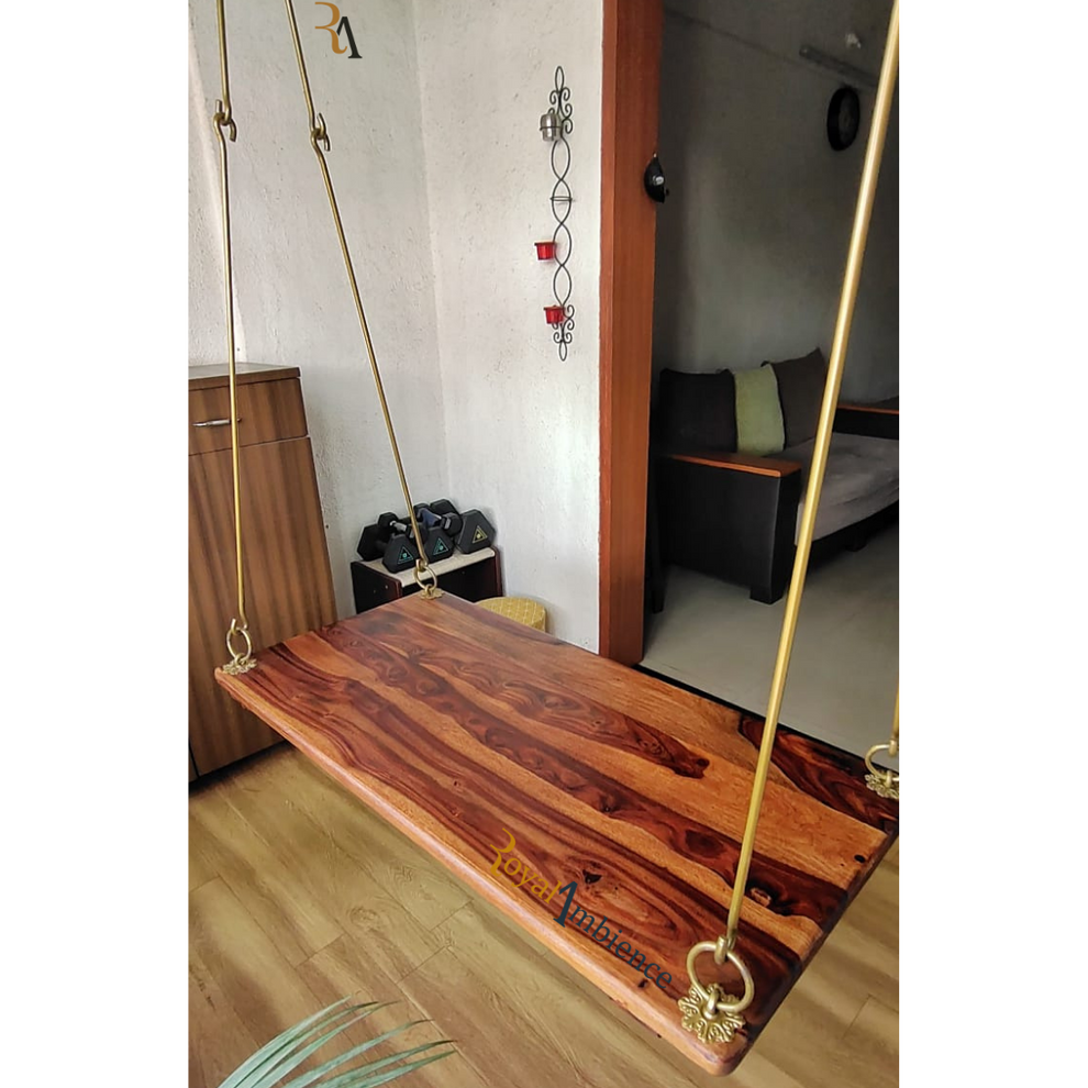 Wooden Swing Jhula for Balcony - Plank – Royal Ambience™