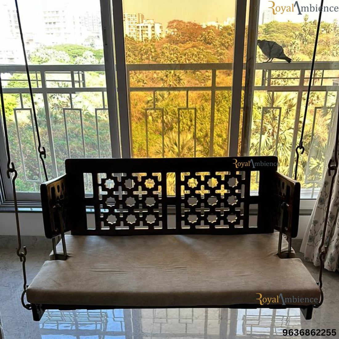 Wooden Reversible Swing with Chain Set - EV – Royal Ambience™